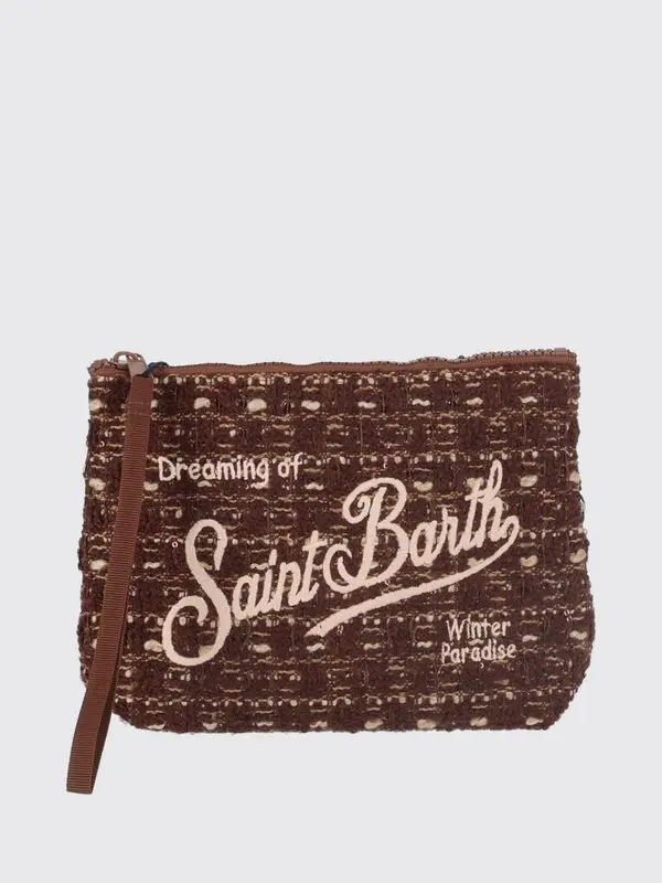 MC2 SAINT BARTH Aline Tweed Mini Handbag With Embroidered Logo - Multicolor