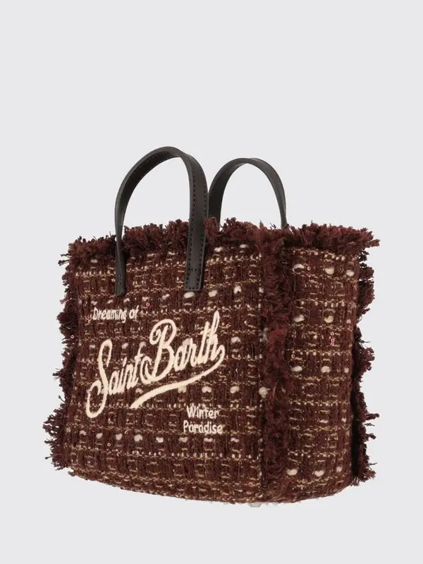 MC2 SAINT BARTH Vanity Mini Handbag In Tweed With Embroidered Logo