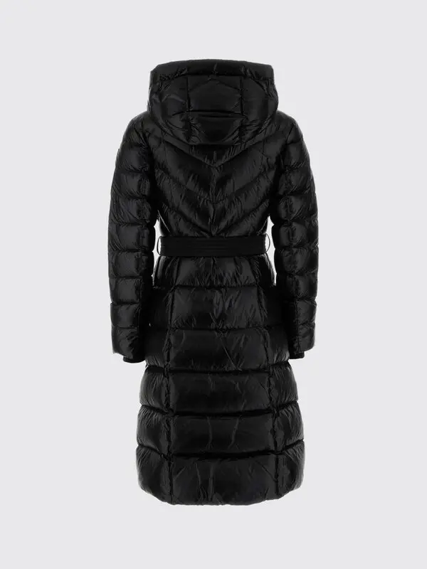 Mackage Long Quilted Recycled Nylon Down Coat With Hood And Belt