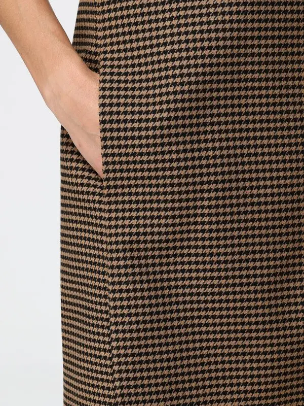 COURREGES Sleeveless A-line Mini Dress With Houndstooth Print