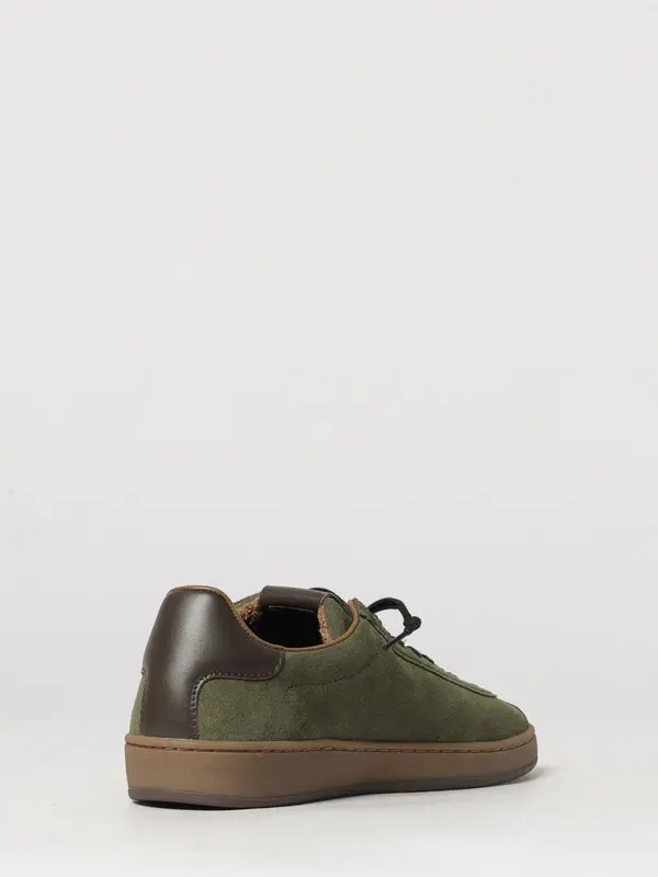SUN 68 Low-top Suede Sneakers With Padded Ankle And Embossed Logo - Green