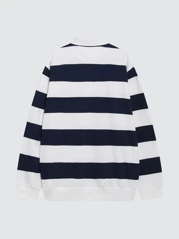 Polo Ralph Lauren Striped Long-sleeve Cotton Polo Shirt With Kangaroo Pocket