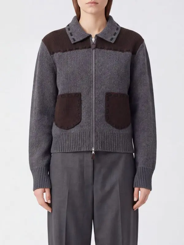 Guest In Residence Cashmere And Wool Zip Polo Cardigan
