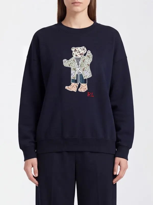 Polo Ralph Lauren Teddy Bear Print Cotton Crewneck Sweatshirt
