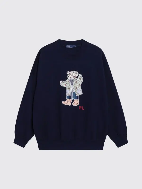 Polo Ralph Lauren Teddy Bear Print Cotton Crewneck Sweatshirt