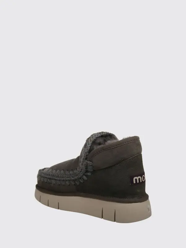 Mou Eskimo Bounce Suede Ankle Boots With Contrast Stitching