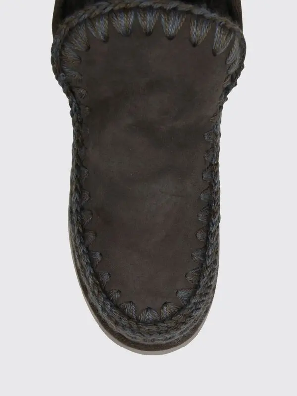 Mou Eskimo Bounce Suede Ankle Boots With Contrast Stitching