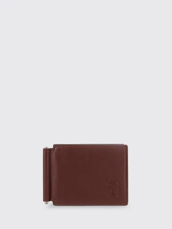 Brunello Cucinelli Calfskin Bifold Wallet With Money Clip
