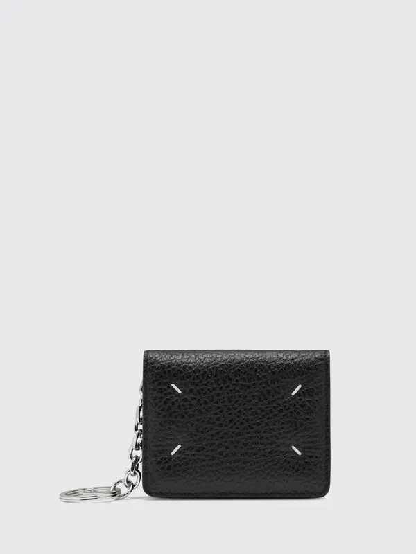 MAISON MARGIELA Grained Leather Bifold Card Holder With Four Stitches - Black