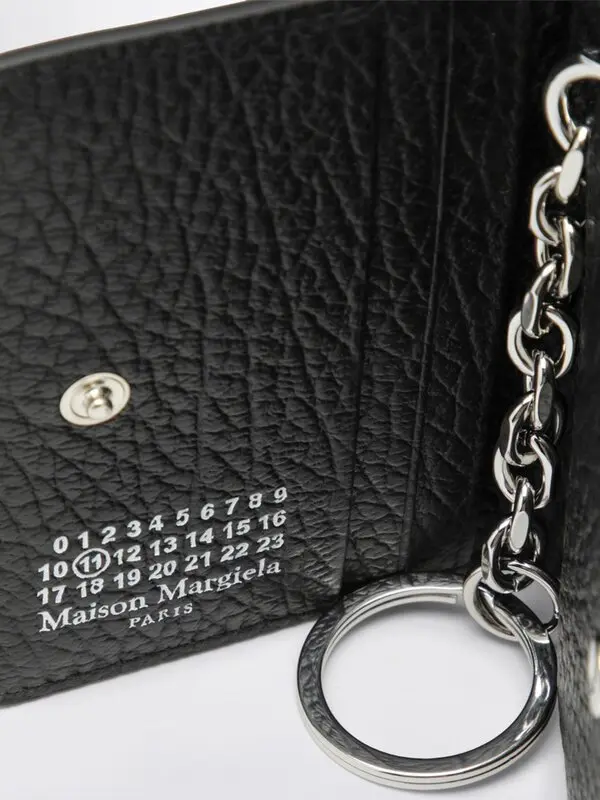 MAISON MARGIELA Grained Leather Bifold Card Holder With Four Stitches