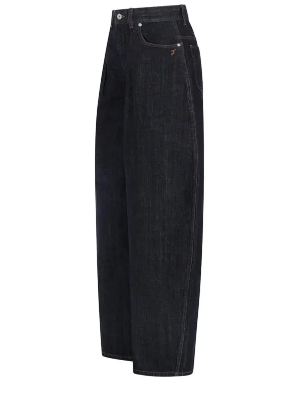 Jacquemus Jeans In Denim "de-nimes Ovalo