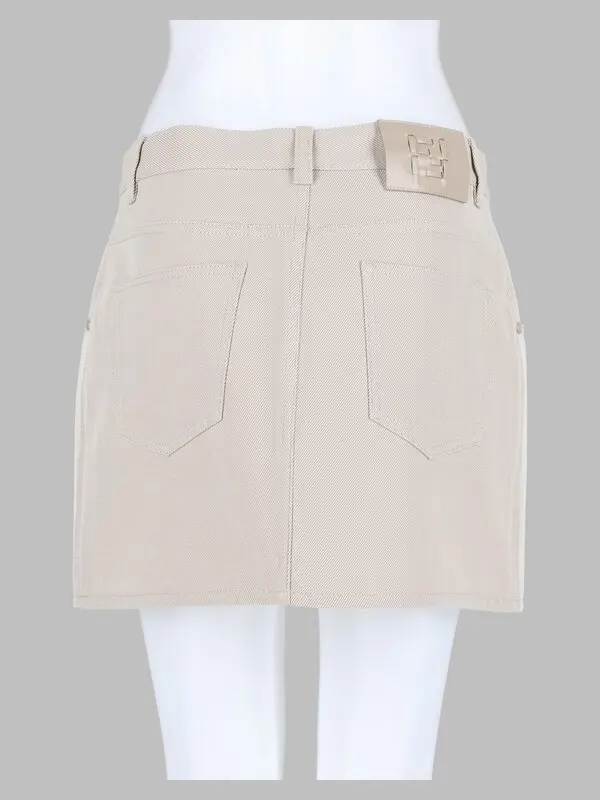 Fendi Gonna In Drill Di Cotone Jacquard