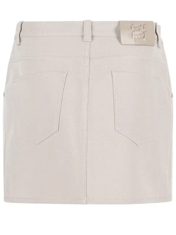 Fendi Gonna In Drill Di Cotone Jacquard