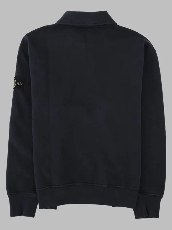 Stone Island Felpa Oversize Con Colletto Polo