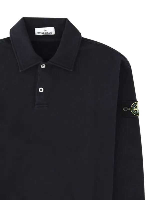 Stone Island Felpa Oversize Con Colletto Polo