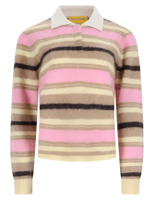 Guest In Residence Maglia "rugby Grizzly" Corta - Multicolour