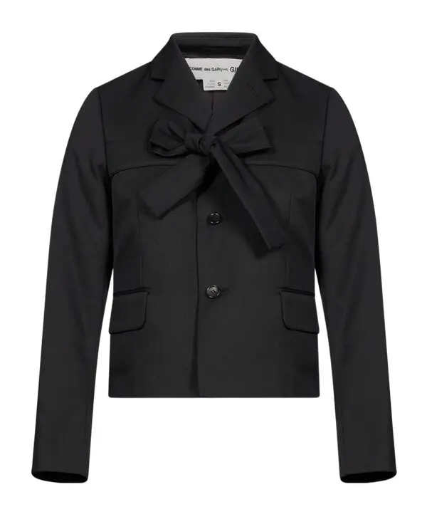 Comme Des Garçons Single Breasted Bow-detailed Jacket
