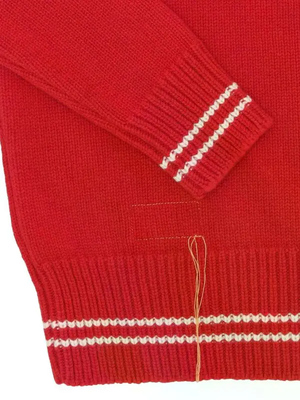 FORTELA Stripe-trim Wool Sweater