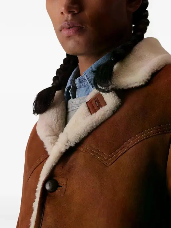 FORTELA Taos Single-breasted Shearling Coat