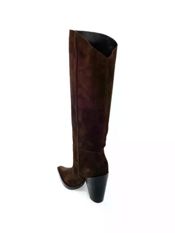 Moschino Suede Heeled Knee-high Boots