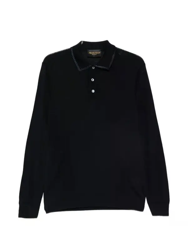 ALBERTO GOZZI Contrast-stitched Wool Sweater