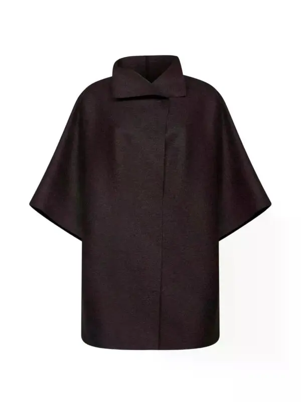 Harris Wharf London Kimono Funnel-neck Short-sleeve Cape