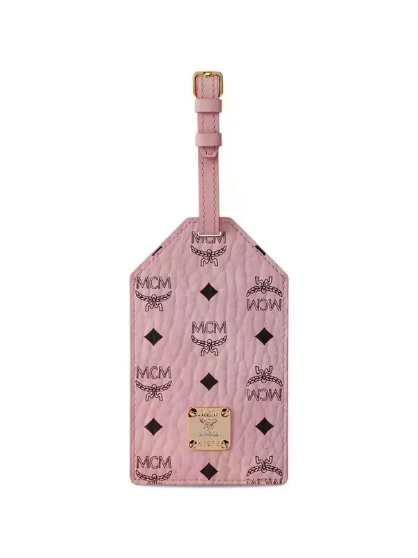 Mcm Ottomar Logo-plaque Luggage Tag - Pink