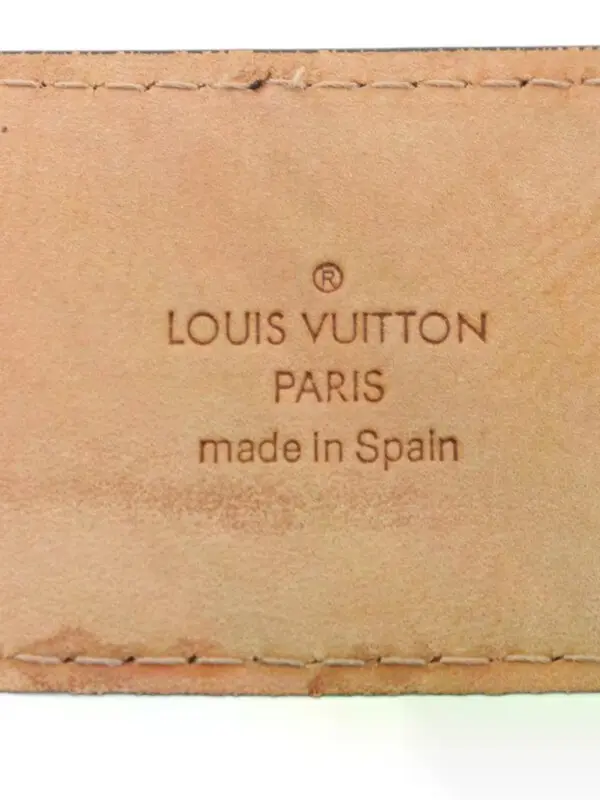 LOUIS VUITTON 2004 Plaque-buckle Leather Belt