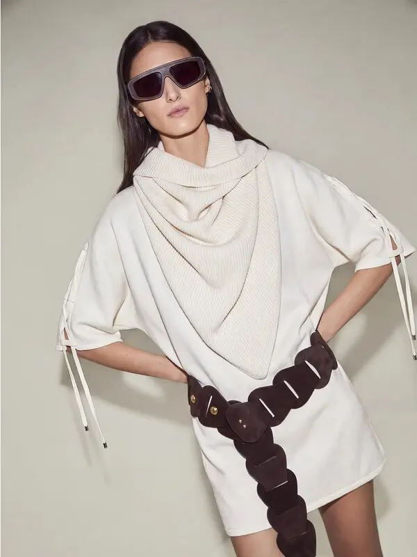 Alexis Maquis Scarf - Ivory
