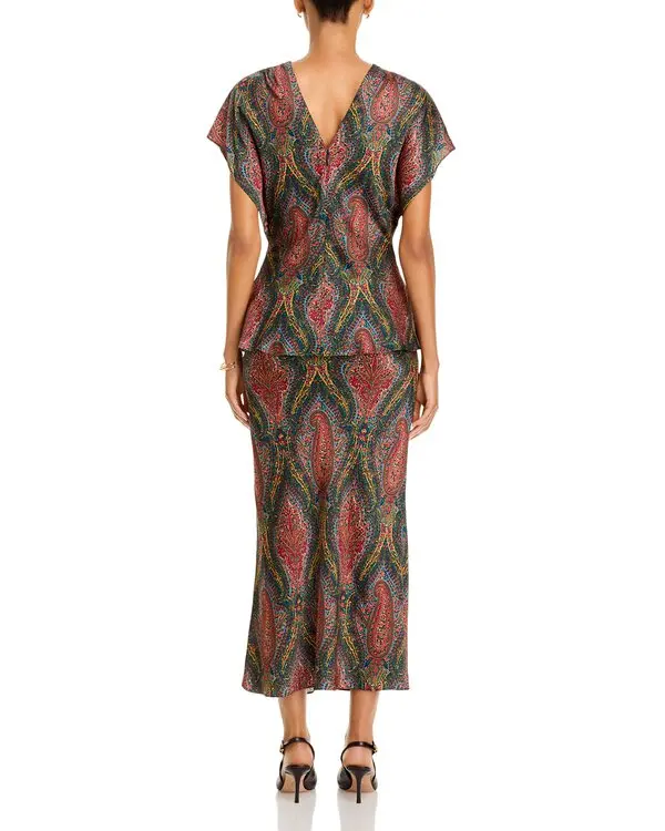 Veronica Beard Redgrave Cowl Neck Short Sleeve Top