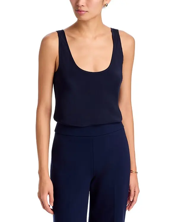 Veronica Beard William Scoop Neck Tank - Navy
