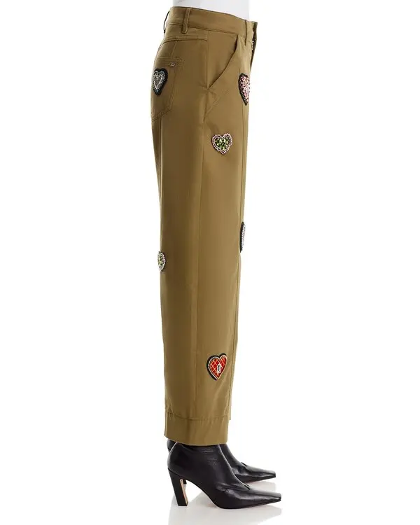 Cinq À Sept Sacred Hearts Isabel Cotton Stretch Pants