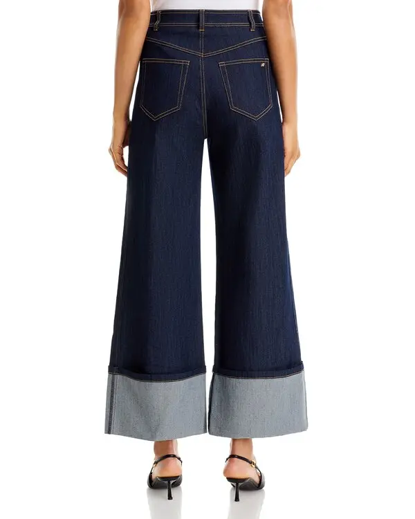 Cinq À Sept Cuffed Betsy High Rise Wide Leg Jeans