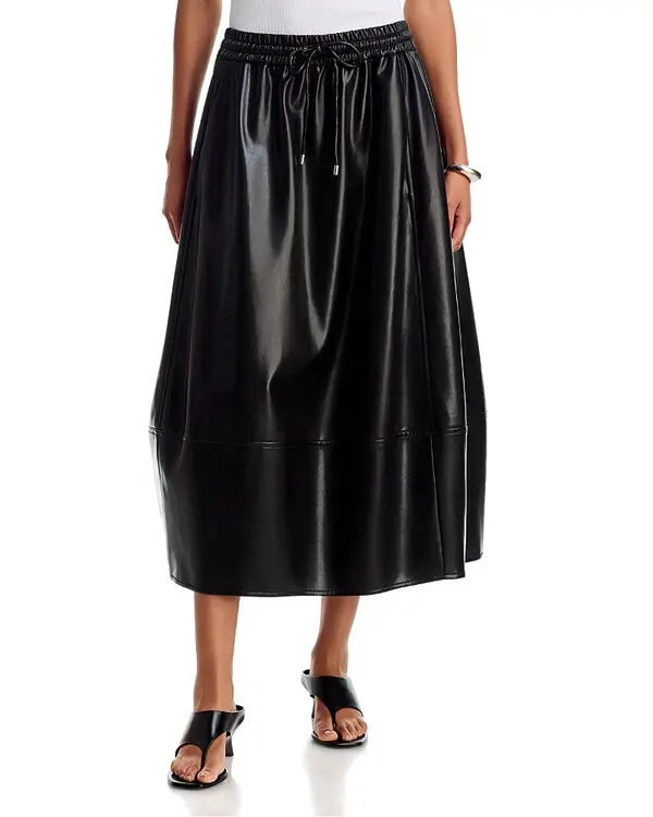 Cinq À Sept Sirani Faux Leather Midi Skirt