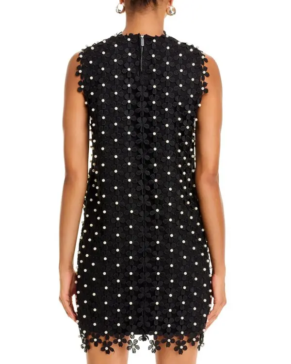 Essentiel Antwerp Imitation Pearl Embroidered Lace Mini Dress