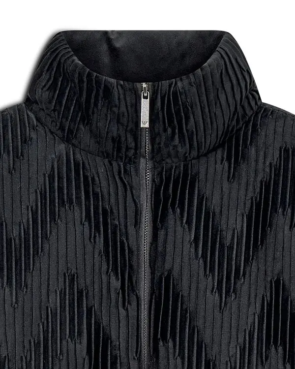 Emporio Armani Plisse Velvet Puffer Jacket