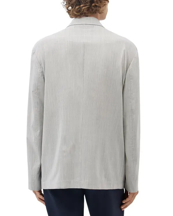Emporio Armani Striped Stretch Wool Regular Fit Blazer