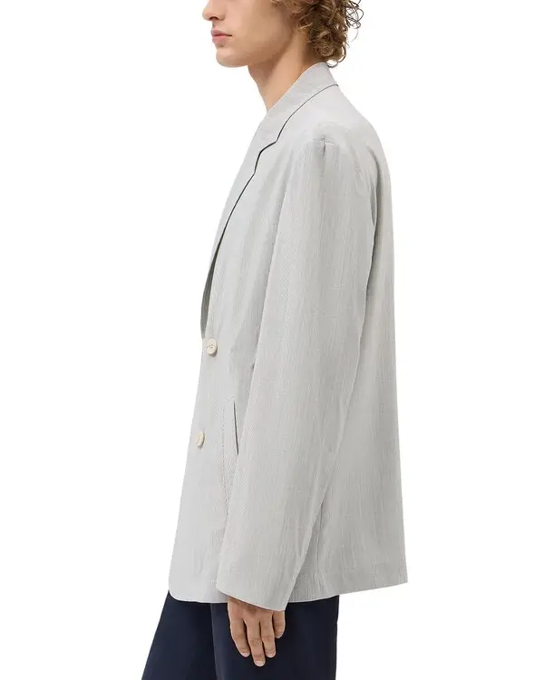 Emporio Armani Striped Stretch Wool Regular Fit Blazer