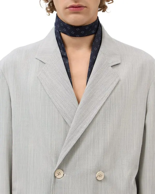 Emporio Armani Striped Stretch Wool Regular Fit Blazer