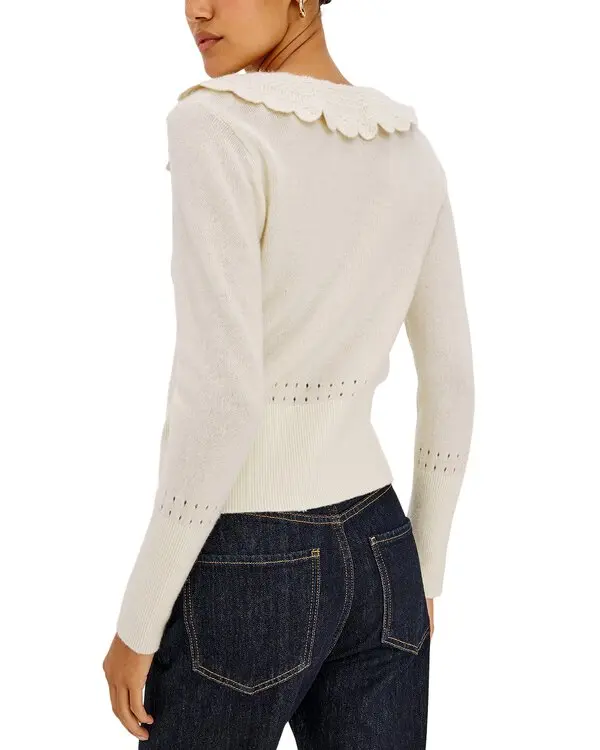 Rails Wendy Cotton, Wool & Cashmere Blend Scalloped Collar Cardigan