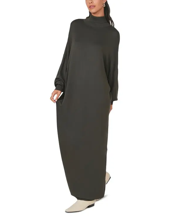 POINT Turtleneck Dolman Sleeve Maxi Dress