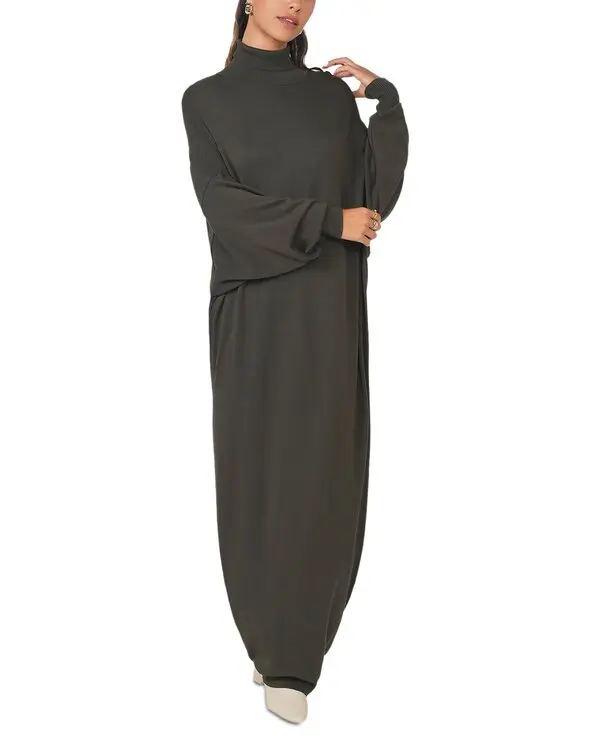 POINT Turtleneck Dolman Sleeve Maxi Dress