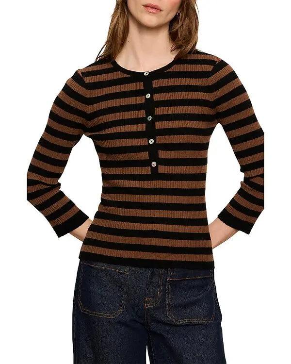 Sanctuary Selena Henley Striped Top