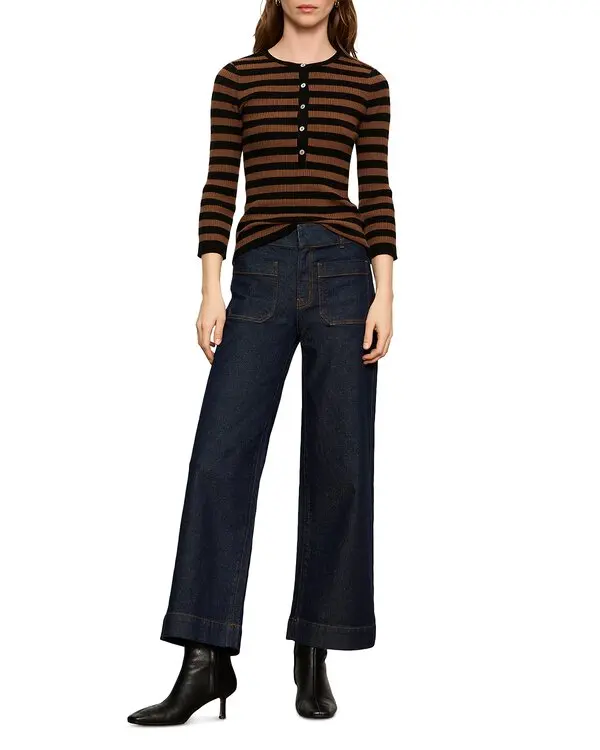 Sanctuary Selena Henley Striped Top