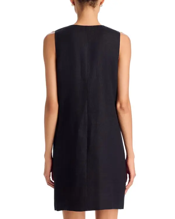 Tommy Bahama Two Palms Beaded Linen V Neck Dress