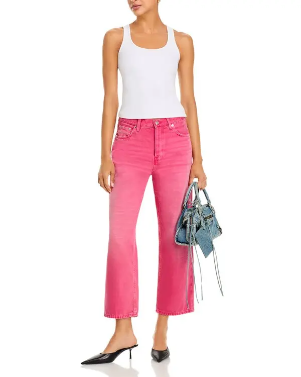 HAIKURE Betty Bull High Rise Wide Leg Crop Jeans