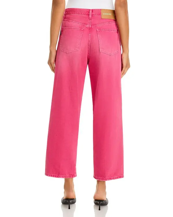 HAIKURE Betty Bull High Rise Wide Leg Crop Jeans