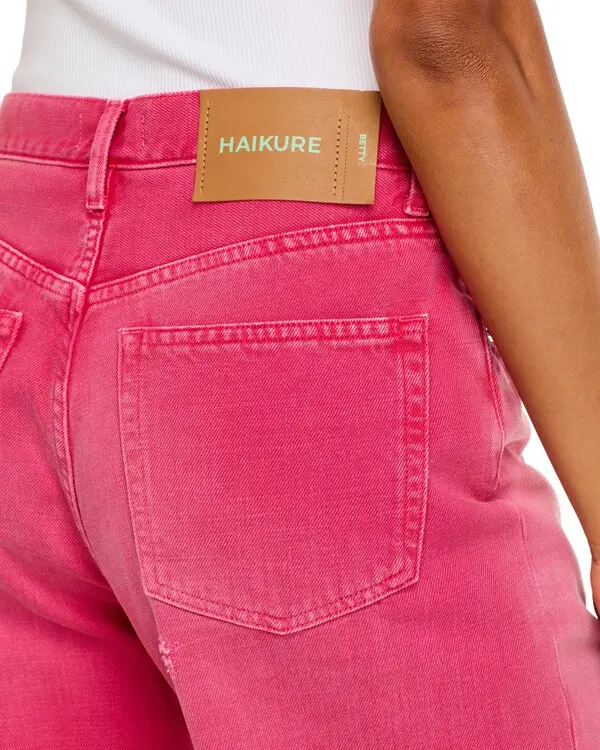 HAIKURE Betty Bull High Rise Wide Leg Crop Jeans