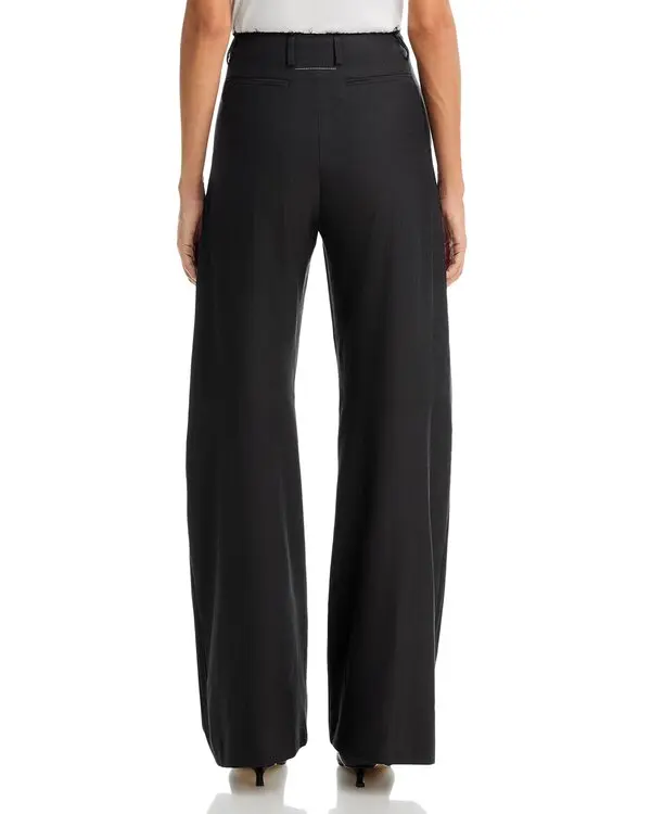 MAISON MARGIELA Pinstripe Canvas Wide Leg Pants