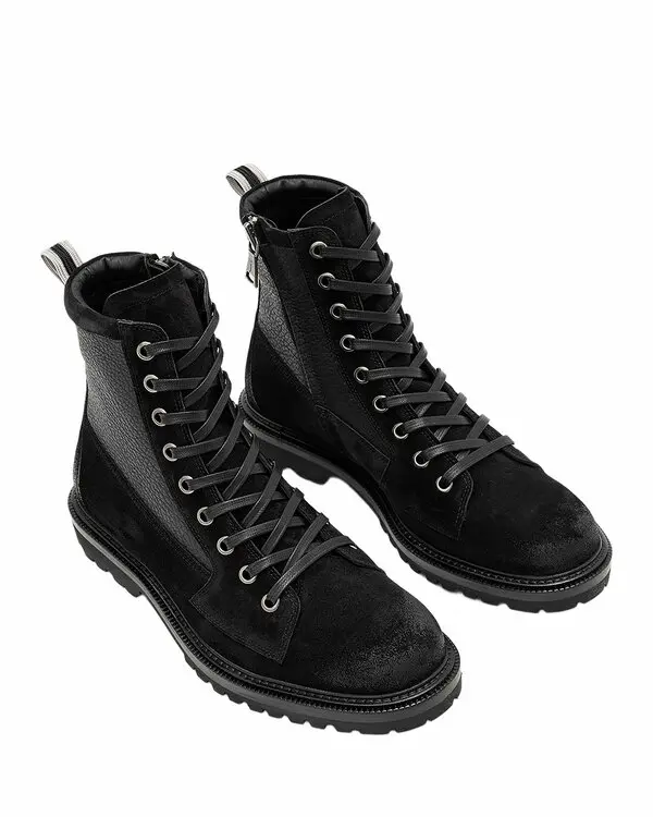 John Varvatos Lex Trooper Leather Combat Boots